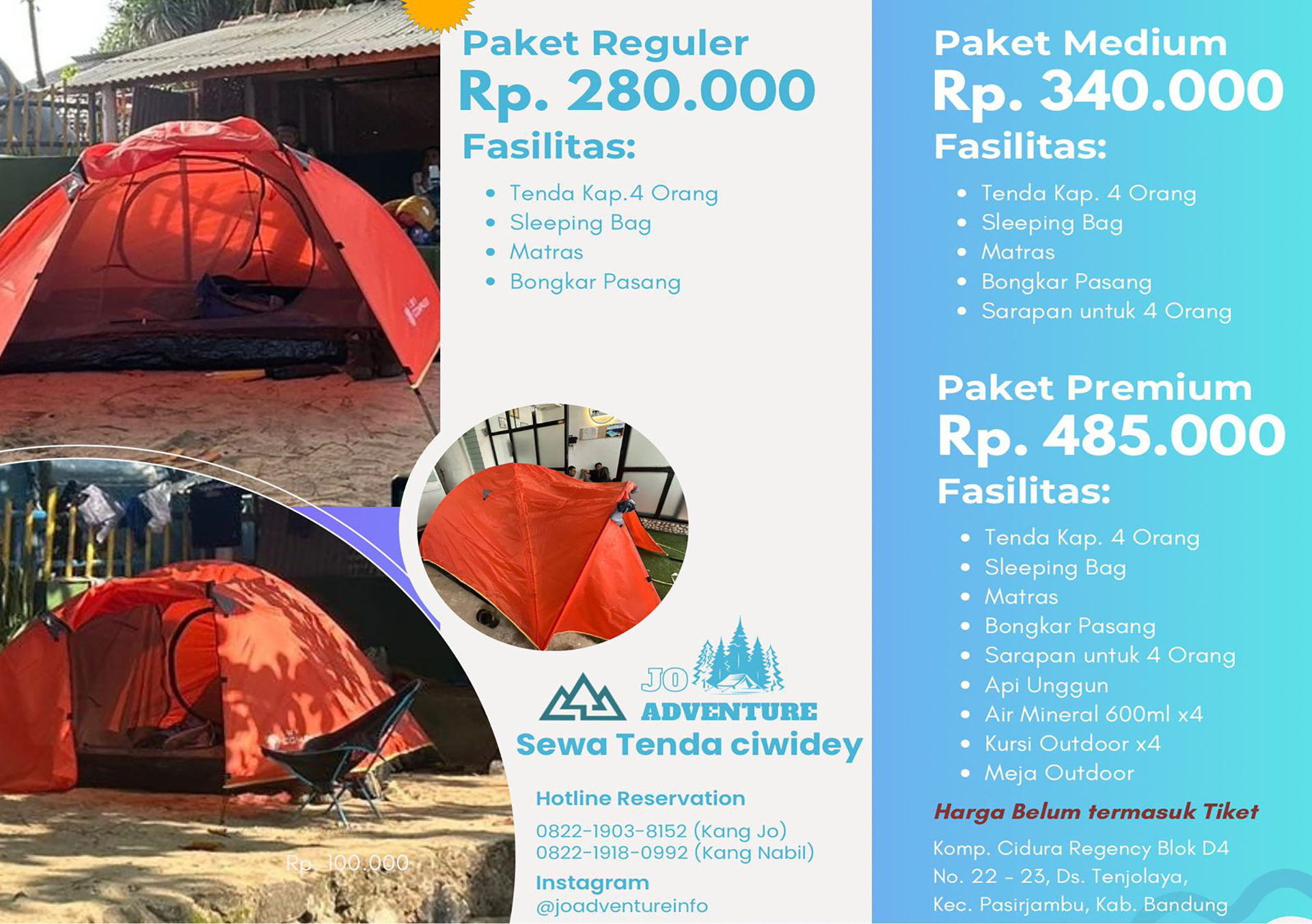 Sewa Tenda Camping di Ciwidey - Ciwidey Outbound